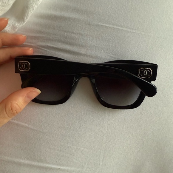 CHANEL | Accessories | Chanel Black Square Sunglasses | Poshmark